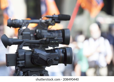 Covering Event On Stage Video Camera Stock Photo (Edit Now) 503022118