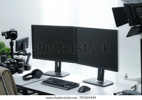 Video Editor Workspace Stock Photo (Edit Now) 787694494