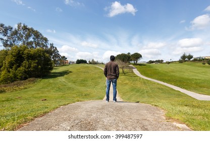 View Behind Man Walking Forward Looking Stock Photo 399487597 ...
