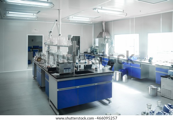 View On Messy Empty Lab Factory Stock Photo (Edit Now) 466095257