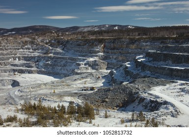 View Side Quarry Limestone Mining On Stock Photo 1052813732 | Shutterstock