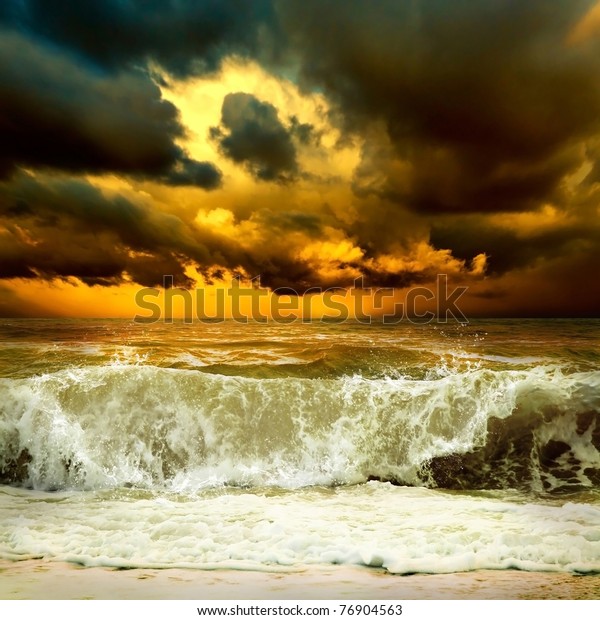 View Storm Seascape Stock Photo (Edit Now) 76904563