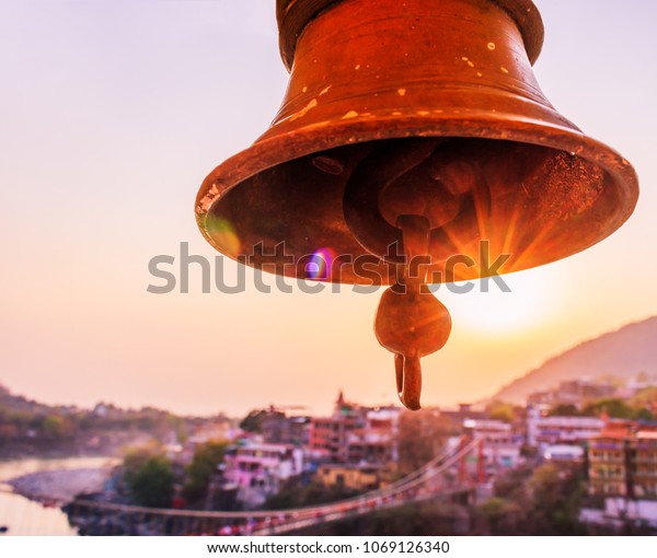 View Temple Under Huge Bell On Stock Photo (Edit Now) 1069126340
