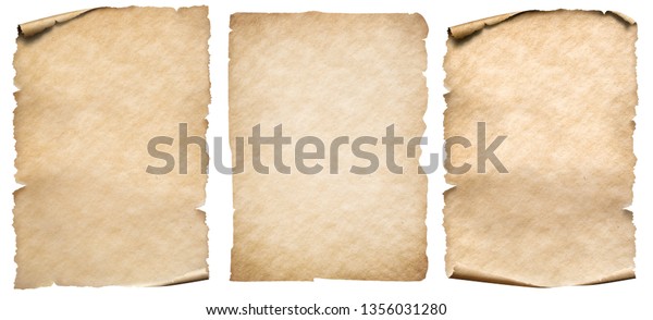 Vintage Paper Parchment Set Isolated On 스톡 사진(지금 편집) 1356031280 Vintage Paper Parchment Set Isolated On 스톡 사진(지금 편집) 1356031280