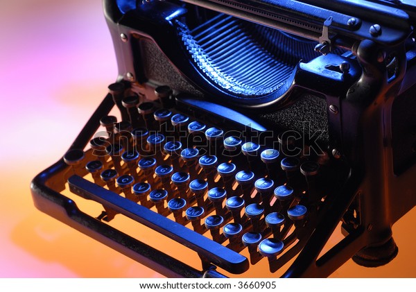 Vintage Typewriter Front View Stock Photo 3660905 | Shutterstock