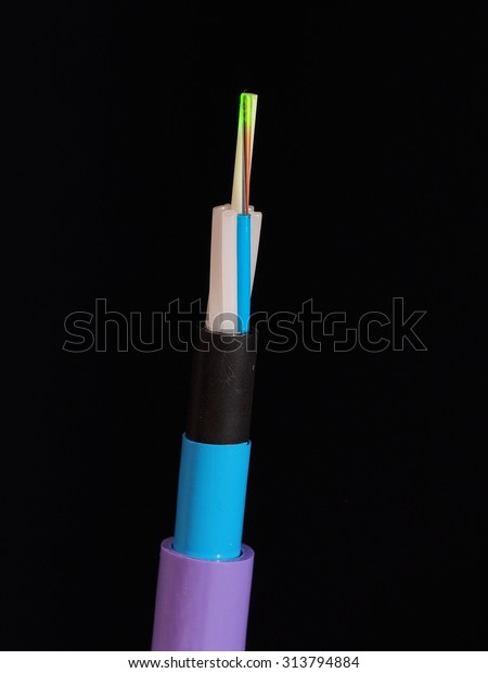 Violet Jacketed Fiber Optic Cable Stripped Stock Photo 313794884 ...