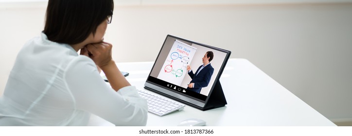 Virtual Training Meeting Webinar Tutorial Session Stock Photo ...