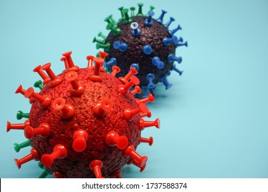 Virus Model Made Sponge Map Pin Stock Photo 1738485626 | Shutterstock