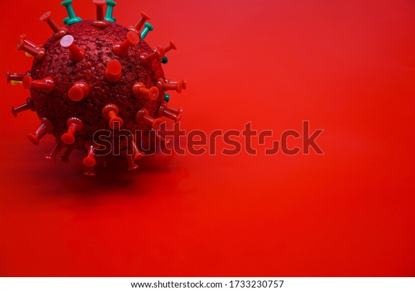 Virus Model Made Sponge Map Pin Stock Photo 1733230757 | Shutterstock