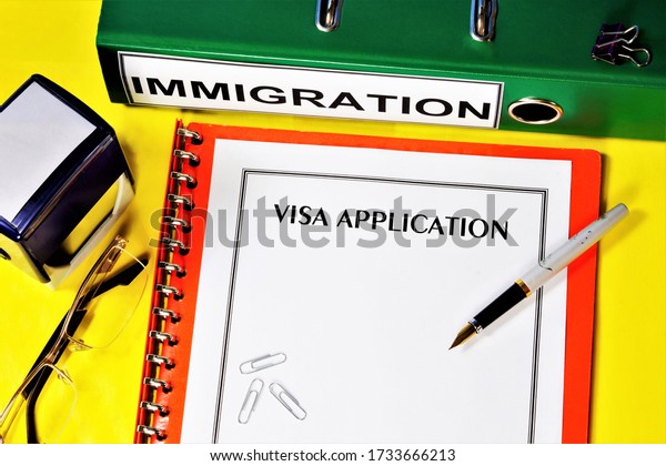 Visa Application Letterheada Permit Document Foreigner Stock Photo ...