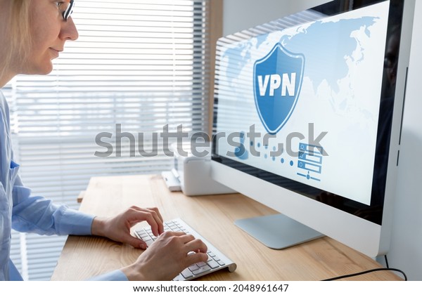 Vpn Secure Connection Telecommuter Person Using Stock Photo 2048961647 ... Vpn Secure Connection Telecommuter Person Using Stock Photo 2048961647 ...