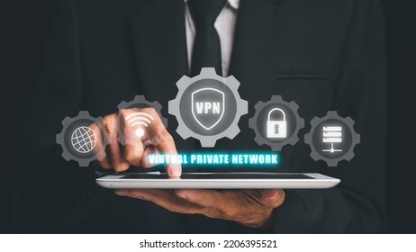 546 Business man with computer vpn Images, Stock Photos & Vectors ...