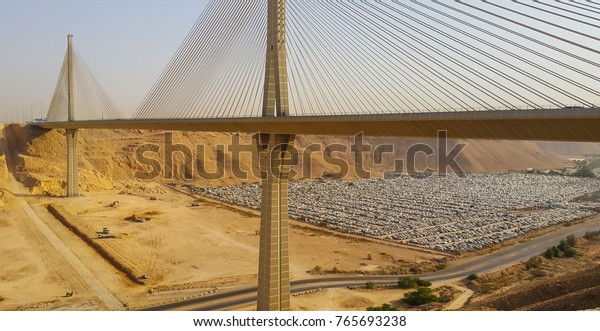 Wadi Laban Bridge Cablestayed Bridge Riyadh Stock Photo (Edit Now ...