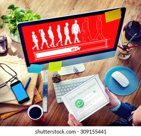 Waiting Loading Uploading Downloading Progress Concept Stock Photo ...