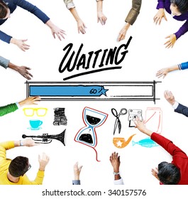 Waiting Loading Uploading Downloading Progress Concept Stock Photo ...