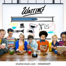 Waiting Loading Uploading Downloading Progress Concept Stock Photo ...