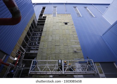 Wall Cladding Installation Turbine Generator Building Stock Photo ...