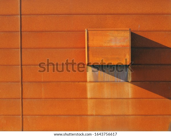 Wall Cladding Made Rusted Corten Steel Stock Photo 1643756617 ...