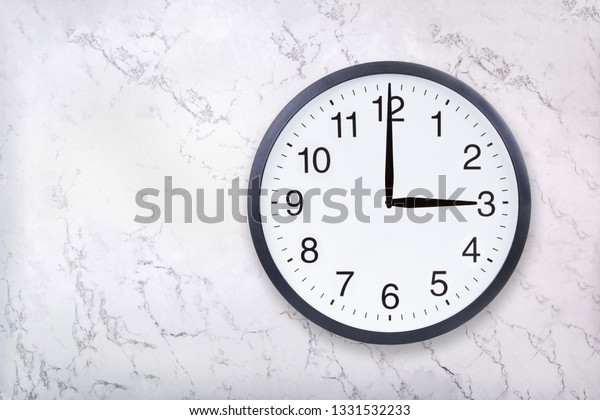 Wall Clock Show Three Oclock On Stock Photo 1331532233 | Shutterstock