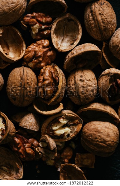 Walnuts Background Walnuts Texture Abstract Walnuts Stock Photo ...