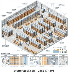 Warehouse Floor Plan Pushback Racking Fifo AI-generated image ...