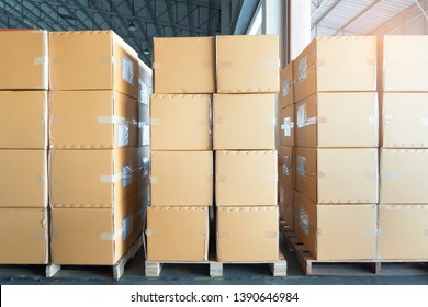 Warehouse Inventory Management Stack Cardboard Boxes Stock Photo ...