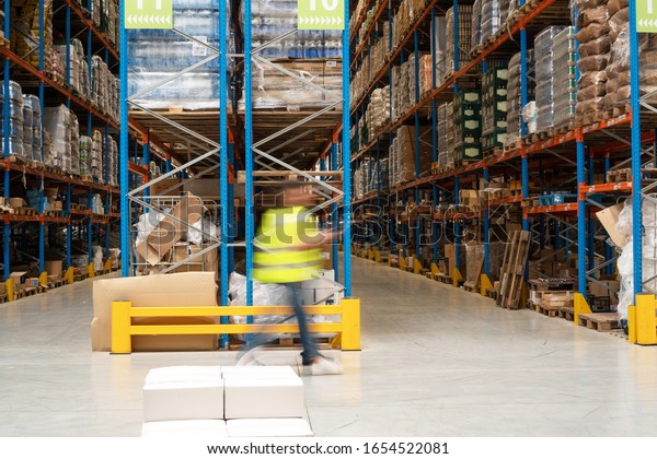 Warehouse Workers Walking Warehouse Stock Photo (Edit Now) 1654522081