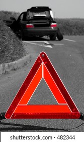 332 Flat tire warning triangle Images, Stock Photos & Vectors ...