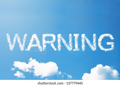 Warning Cloud Word Stock Photo 137779445 | Shutterstock