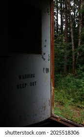 Warning Keep Out Found On Abandoned Stock Photo 2025518306 | Shutterstock