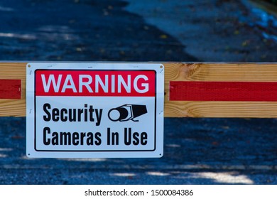 Warning Security Camera Use Large Red Stock Photo 1500084386 | Shutterstock