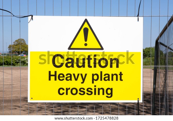 Warning Sign Heavy Plant Crossing Road Stock Photo (Edit Now) 1725478828 Warning Sign Heavy Plant Crossing Road Stock Photo (Edit Now) 1725478828