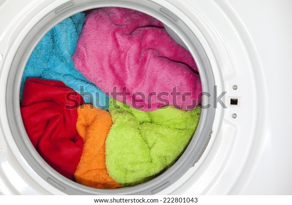 Wash Machine Colored Clothes Inside Stock Photo 222801043 | Shutterstock