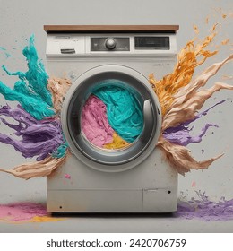 Artistic Image Celebration Washing Machine AI-generated image ...