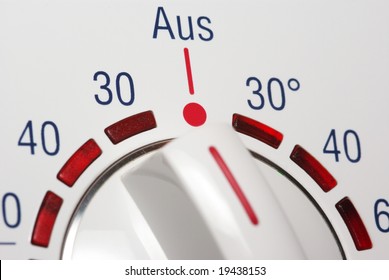 Washing Machine Start Button Temperature Dial Stock Photo 19438153 ...