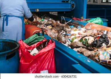 Waste Processing Plant Technological Process Recycling Stock Photo ...