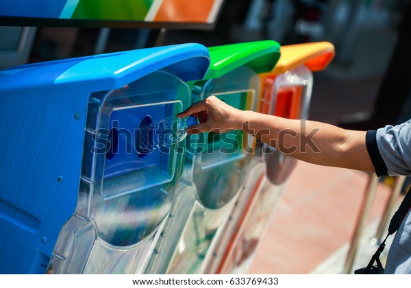 Waste Separation Trash Before Drop Bin Stock Photo (Edit Now) 633769433