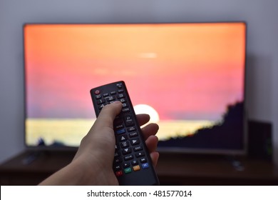 Watching Tv Using Remote Control Stock Photo 481577014 | Shutterstock