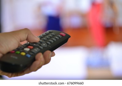 Watching Tv Using Remote Controller Stock Photo 676099660 | Shutterstock