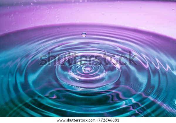 Water Drop On Water Surface Stock Photo 772646881 | Shutterstock