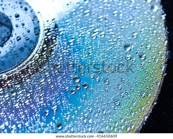 Water Drops On Cd Reflection Stock Photo 416650609 | Shutterstock