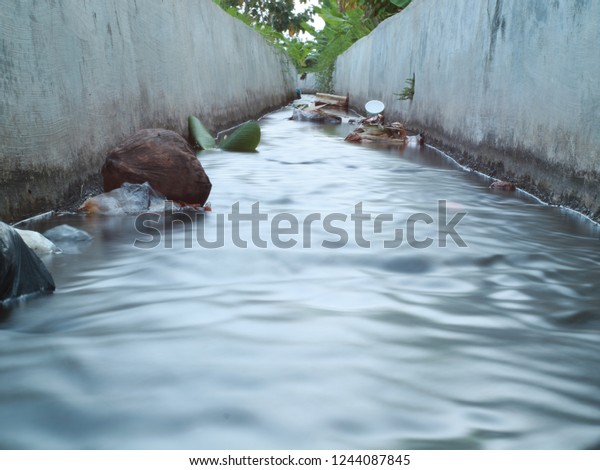Water Flow Gutter Stock Photo 1244087845 | Shutterstock