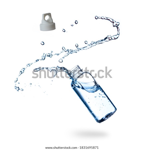 Water Splash Plastic Water Bottle Isolate Stock Photo 1831695871 ...