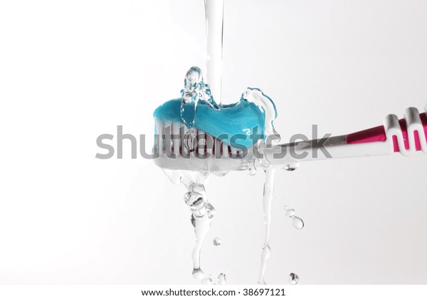 Water Splash Toothbrush Toothpaste Stock Photo 38697121 | Shutterstock