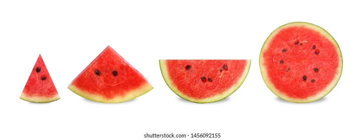 Slices Fresh Watermelon Watermelon Grains Half Stock Photo 1332139037 ...