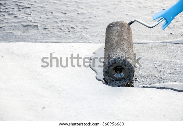 Waterproofing Roller Brush Waterproofing Stock Photo (Edit Now) 360956660