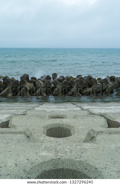 Wave Dissipating Block Stock Photo 1327296245 | Shutterstock