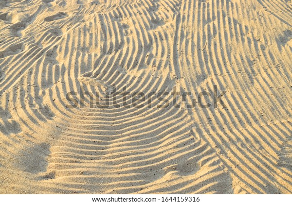 Wave Patterns Sand On Beach Under Stock Photo 1644159316 | Shutterstock