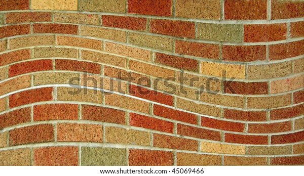 Wavy Brick Wall Pattern Background Texture Stock Photo (Edit Now) 45069466