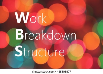 Wbs Work Breakdown Structure Acronym On Stock Photo 445505677 ...
